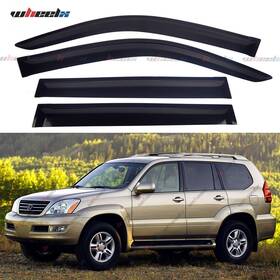WHEELX GX470 Channel Window Visor Rain Sun Wind Guard Vent